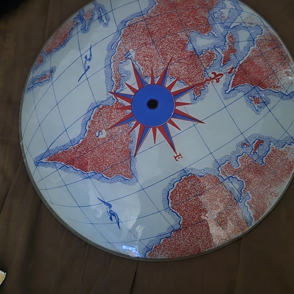 Art | Vintage Style World Map Shade For Light Art | Poshmark